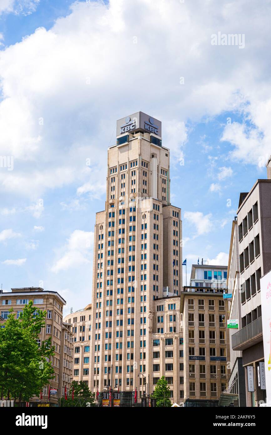 KBC Tower in Antwerpen Stock Photo - Alamy