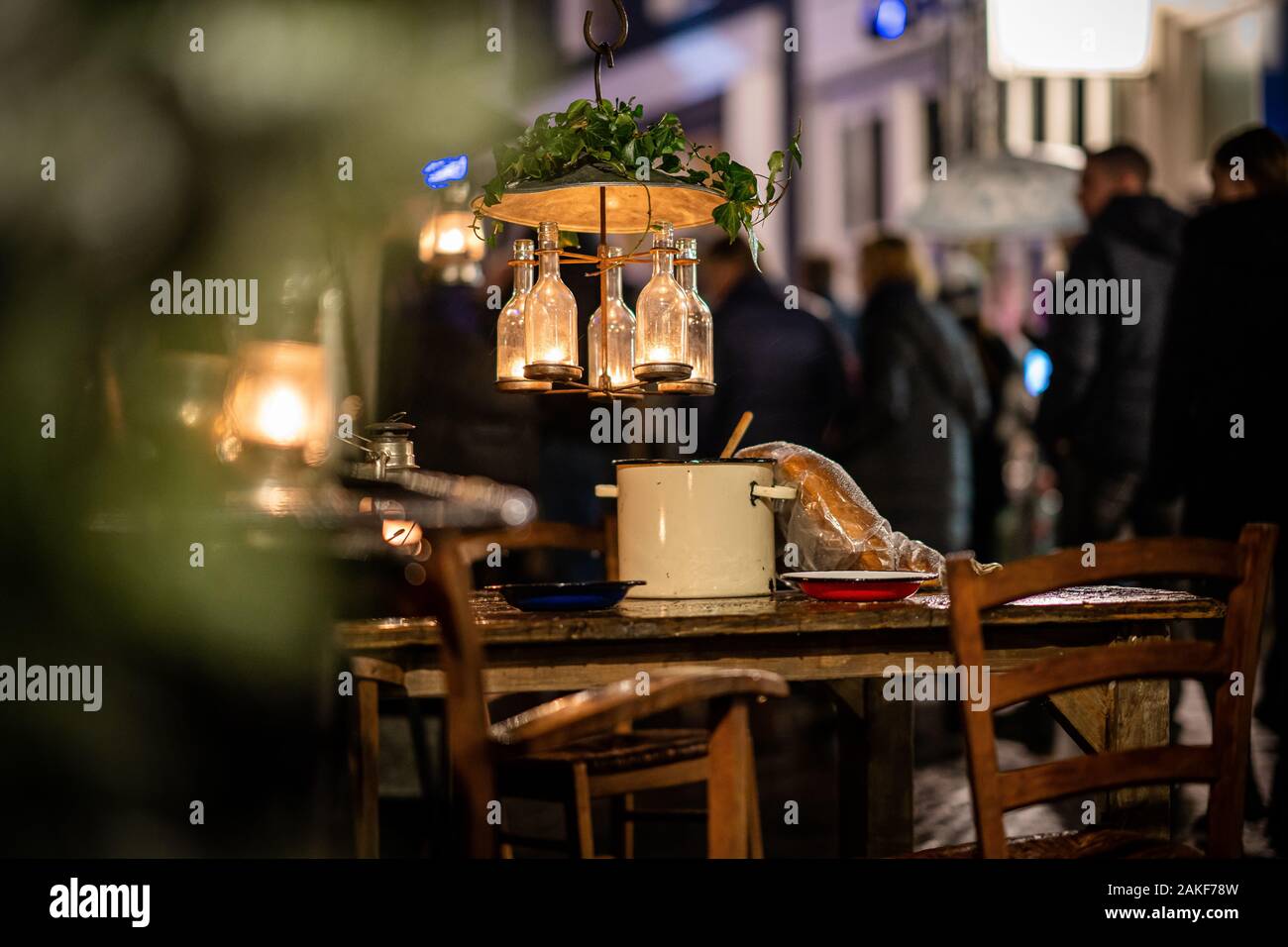 Christmas market in the Netherlands with back in time theme Stock Photo ...