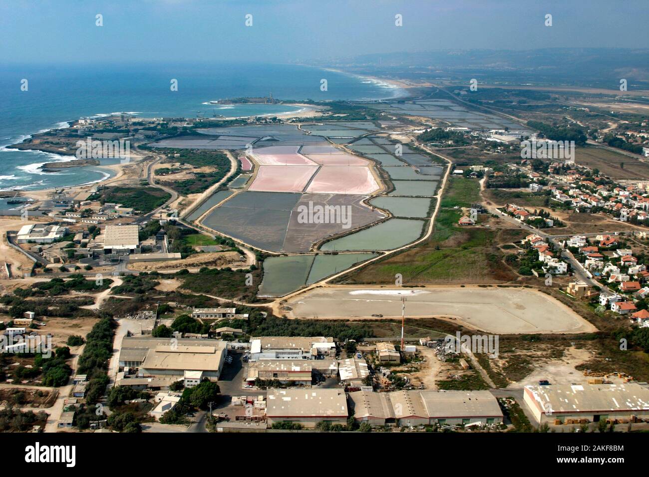 Israel, Coastal plains as seen from the Carmel mountain Mediterranean ...