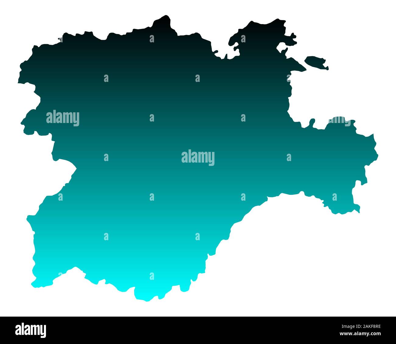 Map of Castile and Leon Stock Photo - Alamy