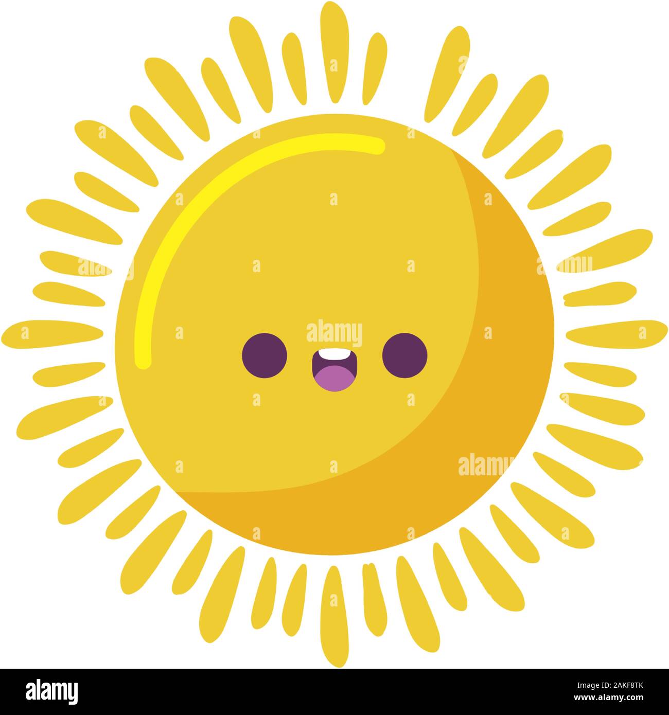 sun cartoon design, Kawaii expression cute character funny and emoticon ...