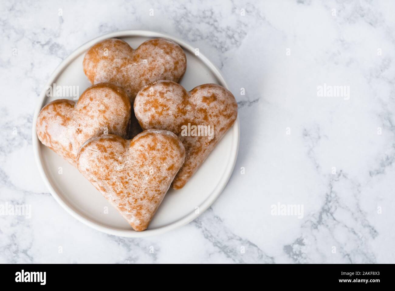 Torun gingerbread in the shape of a heart, traditional Polish biscuits ...