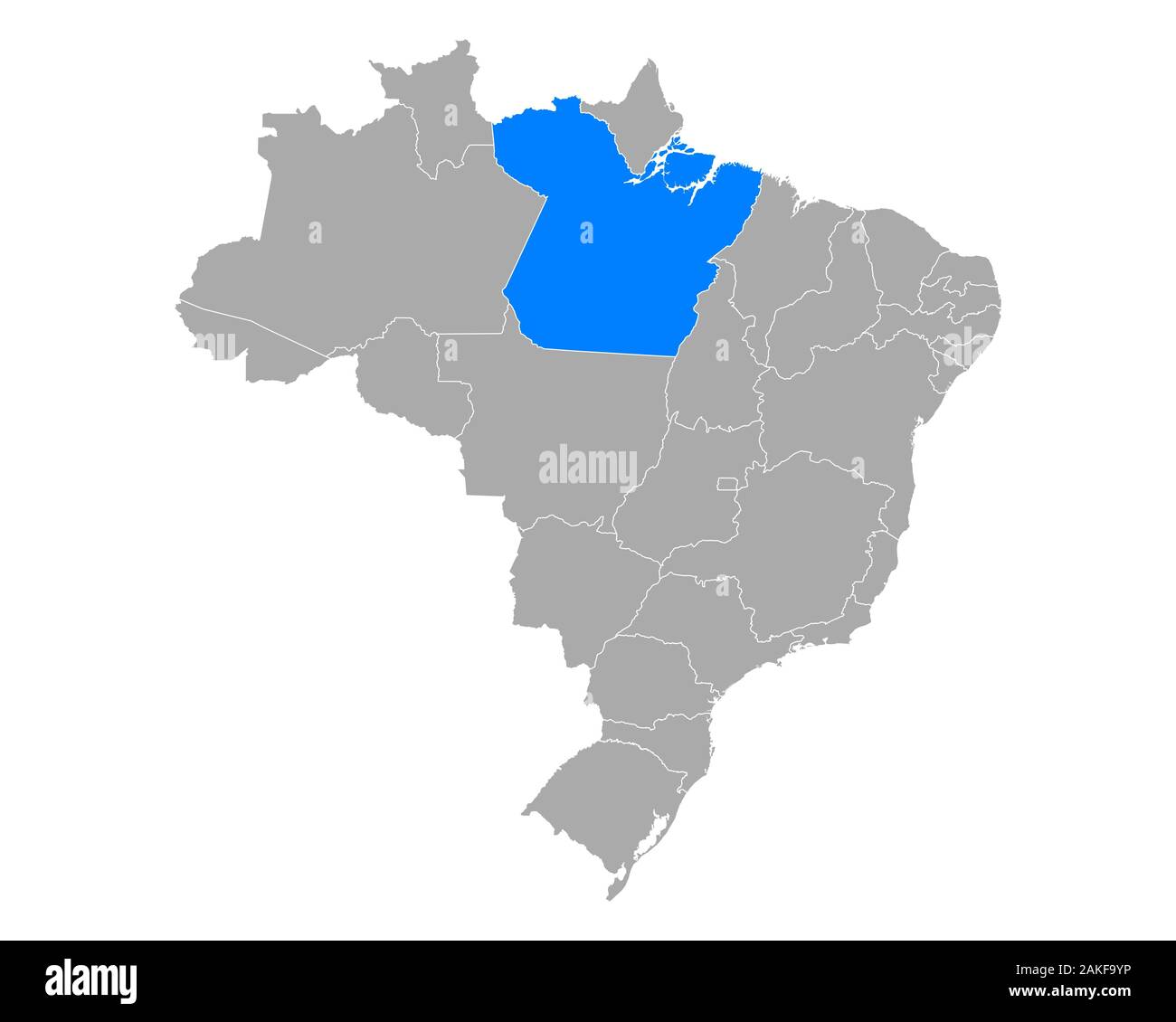 Map of Para in Brazil Stock Photo - Alamy