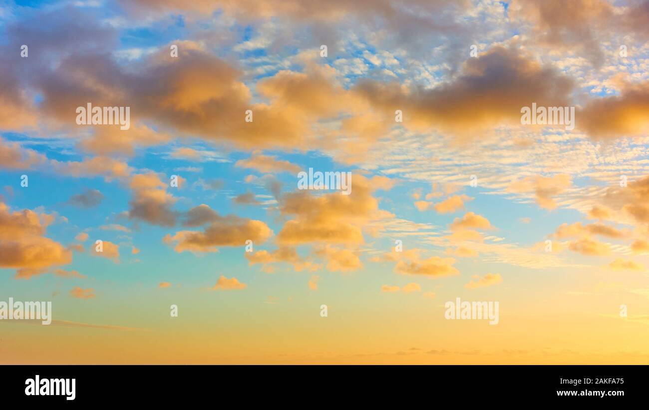 African sunset sky with awesome color clouds, may be used as background ...