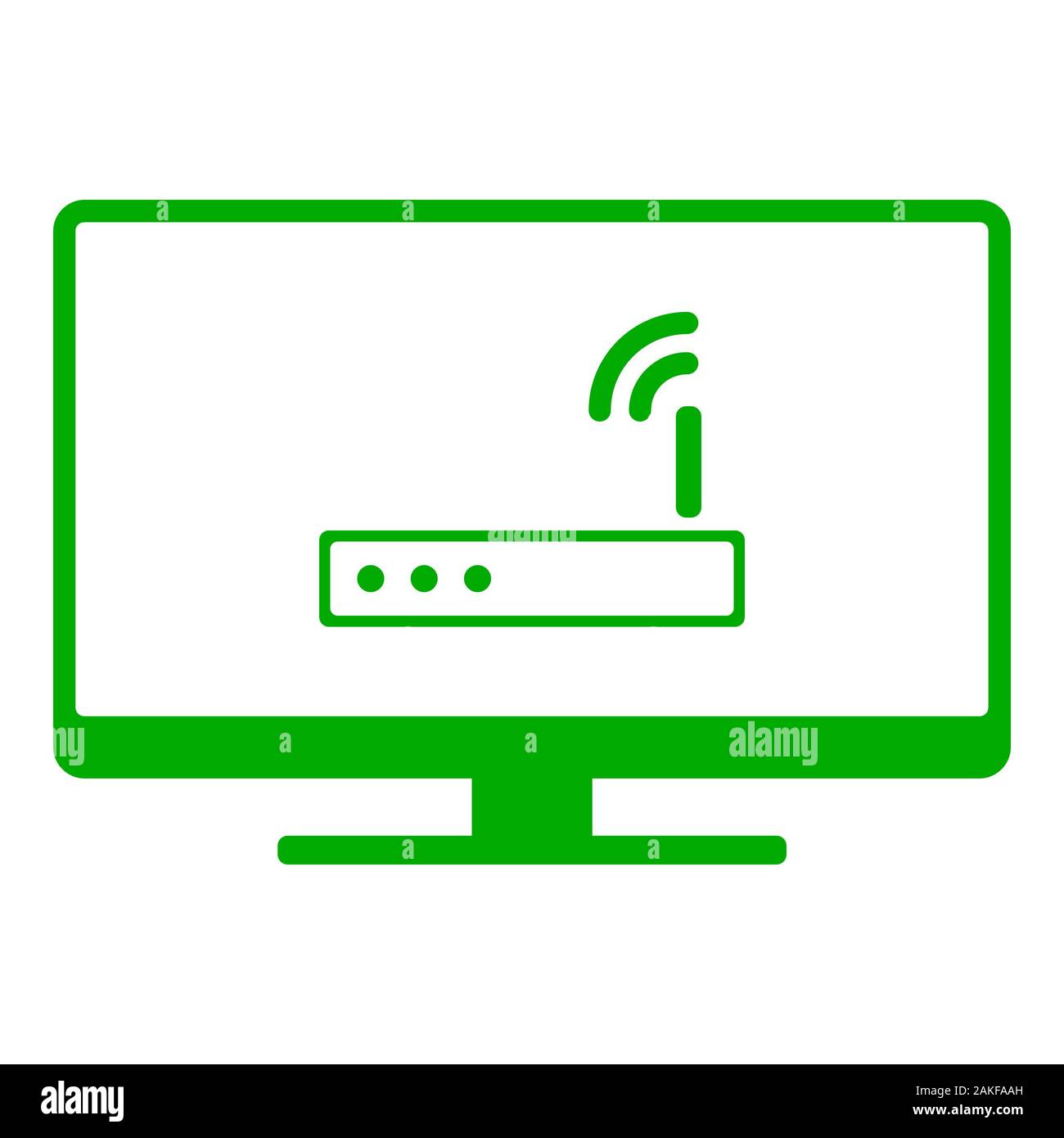 Router and screen Stock Photo - Alamy