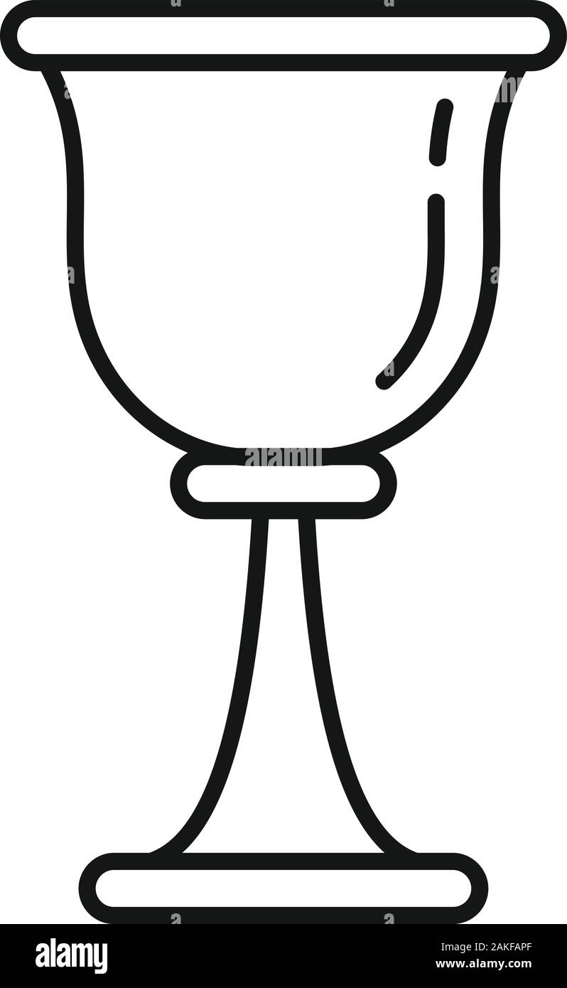 Prayer cup icon. Outline prayer cup vector icon for web design isolated ...