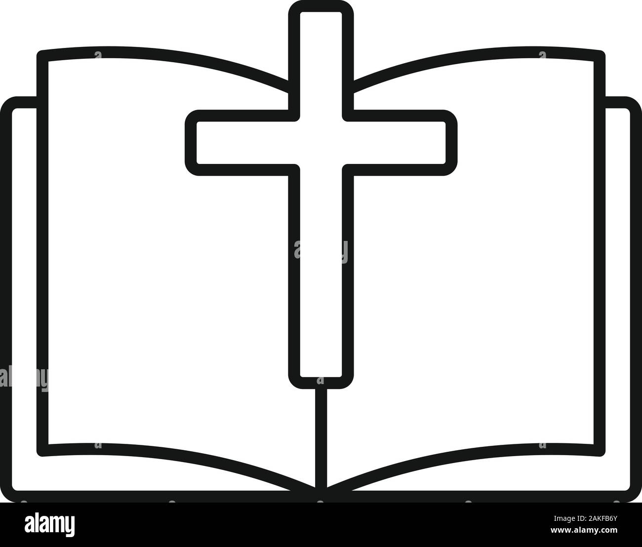 Bible book icon. Outline bible book vector icon for web design isolated ...