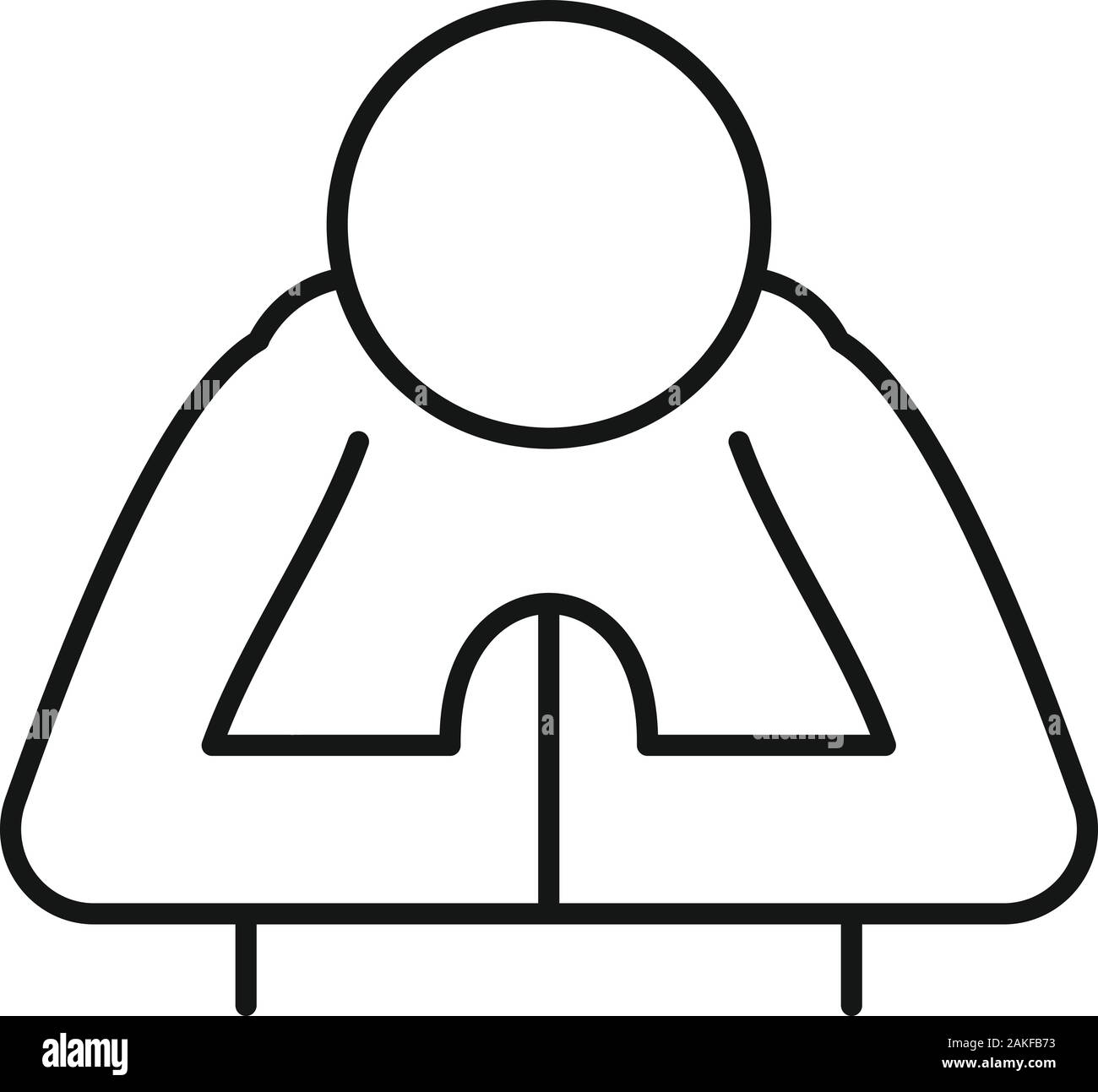 Person prayer icon. Outline person prayer vector icon for web design ...