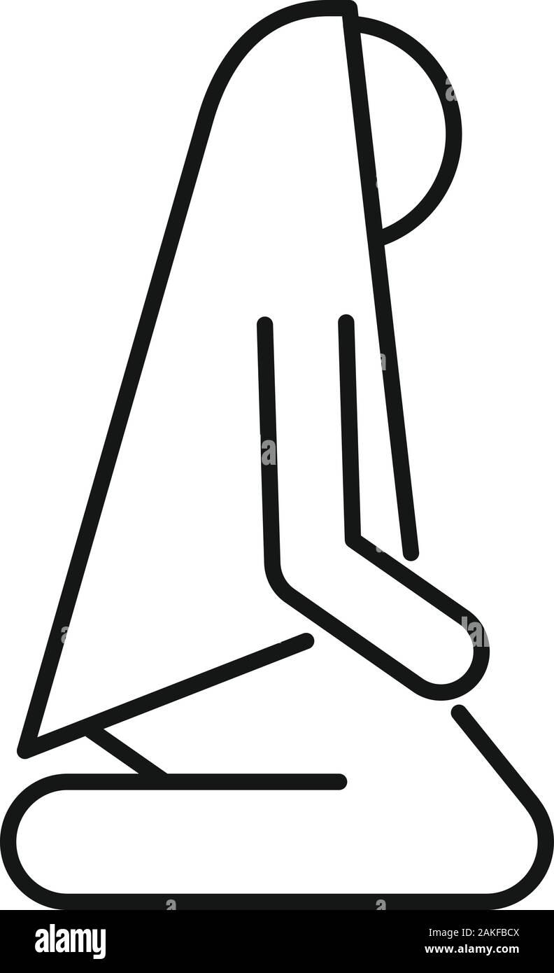 Woman namaz icon. Outline woman namaz vector icon for web design ...