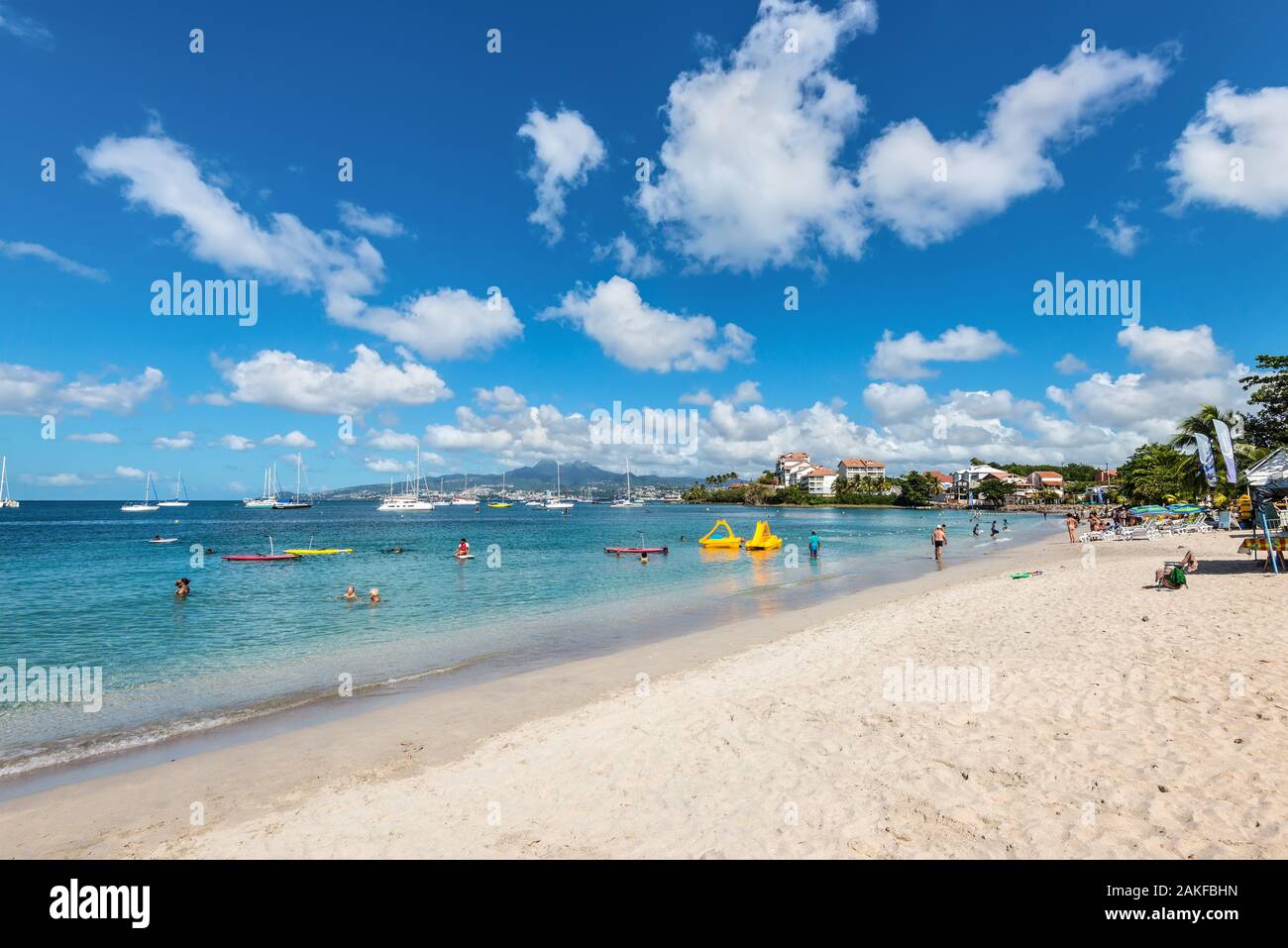Les Trois-Ilets, Martinique - December 13, 2018: Tropical Anse Mitan ...