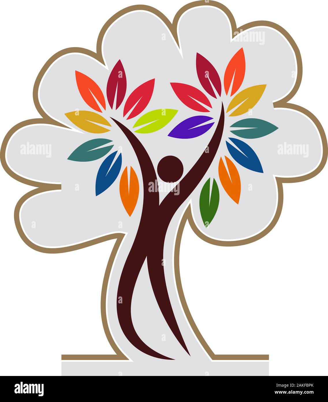 tree man logo Stock Photo - Alamy