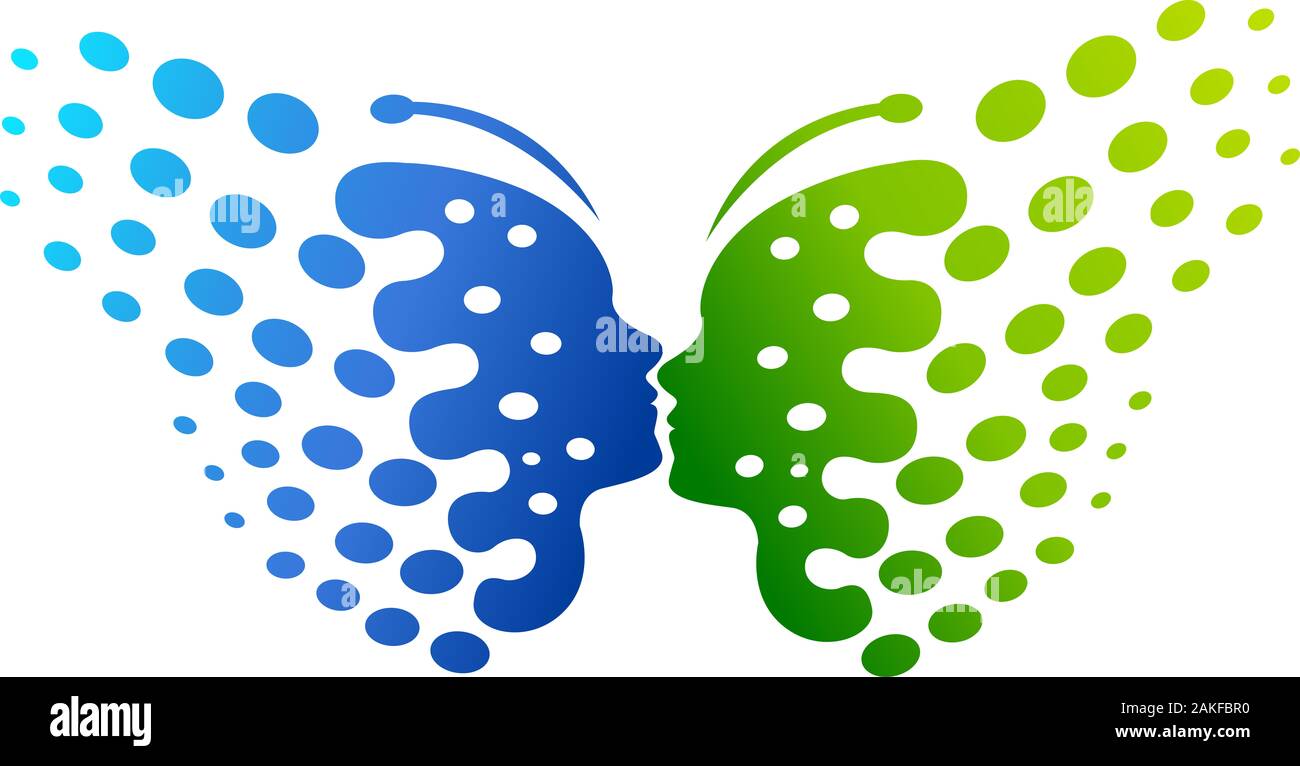 butterfly face logo Stock Photo - Alamy
