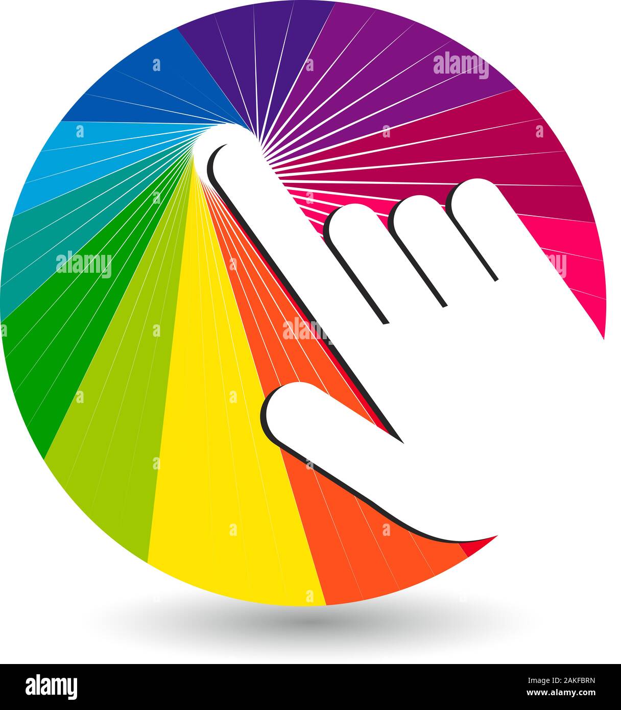 hand touch logo Stock Photo - Alamy