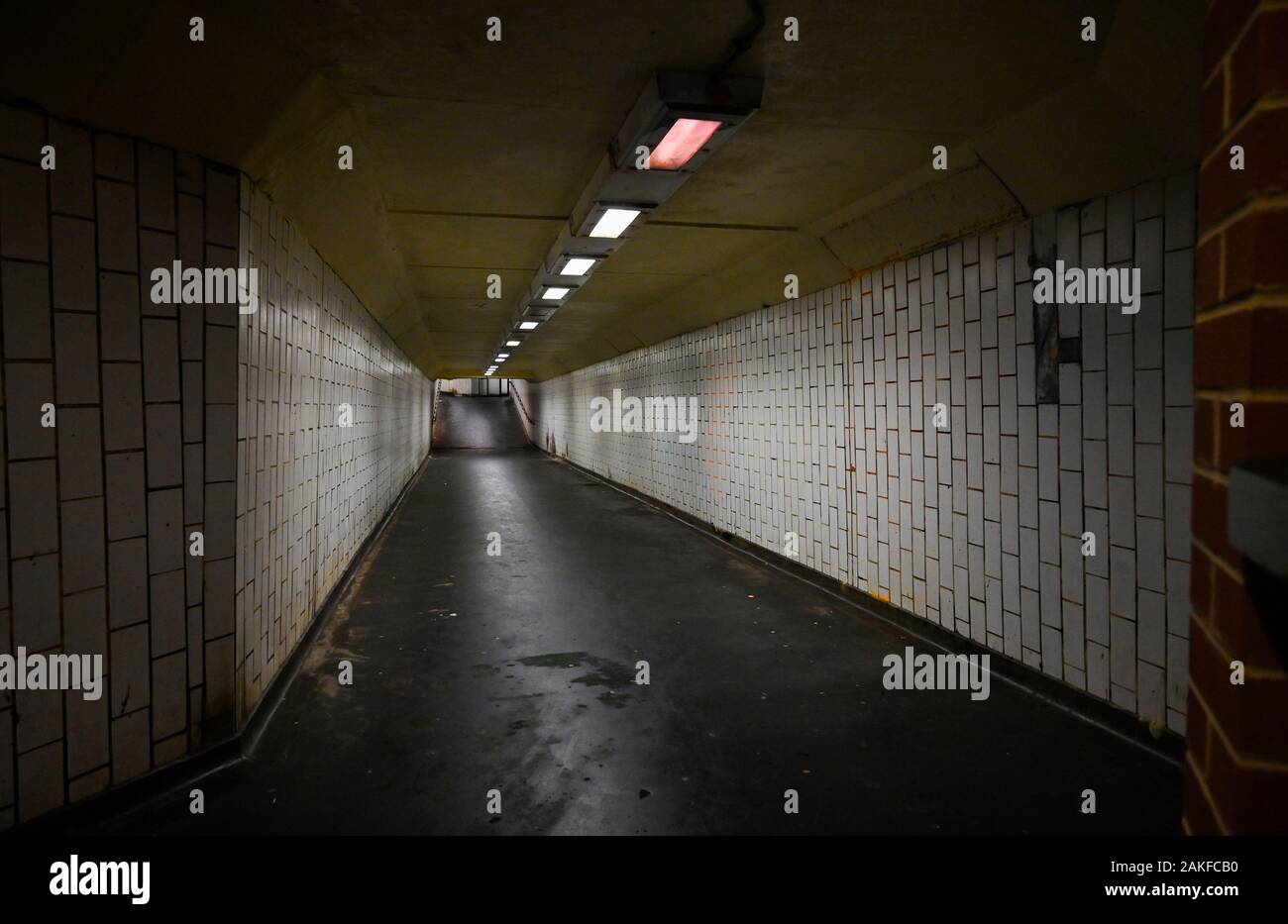 Brighton underground subway leading to a car park UK Stock Photo - Alamy