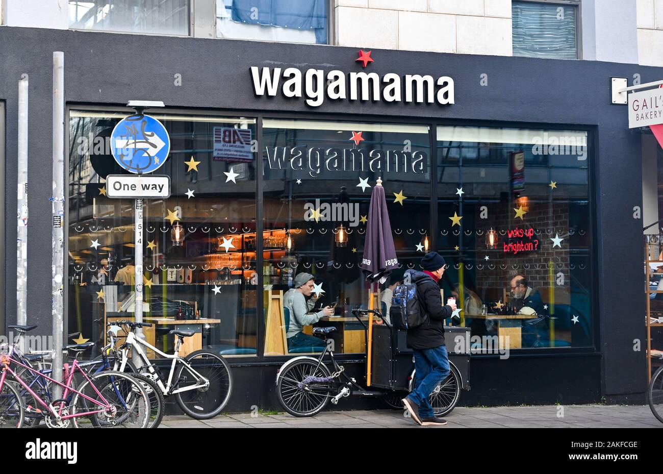 Wagamama Asian food chain restaurant in North Road Brighton Stock Photo ...
