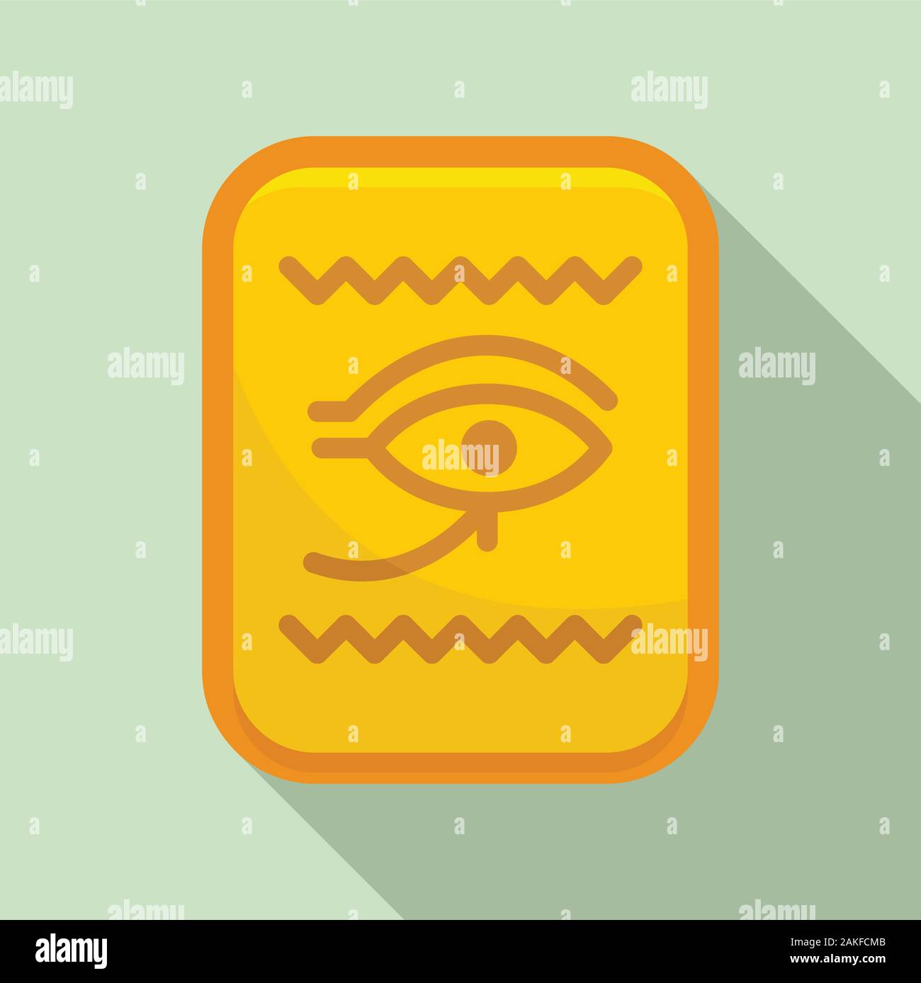 Egypt gold card icon. Flat illustration of Egypt gold card vector icon ...