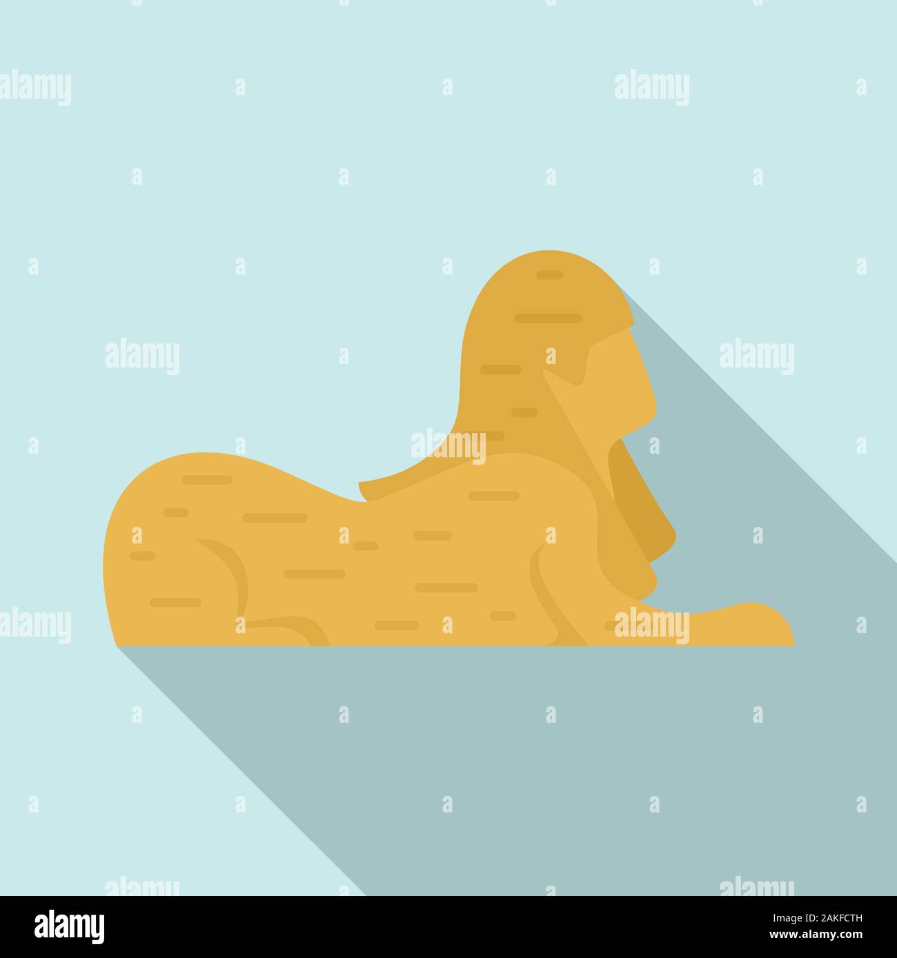 Egypt sphinx icon. Flat illustration of Egypt sphinx vector icon for ...