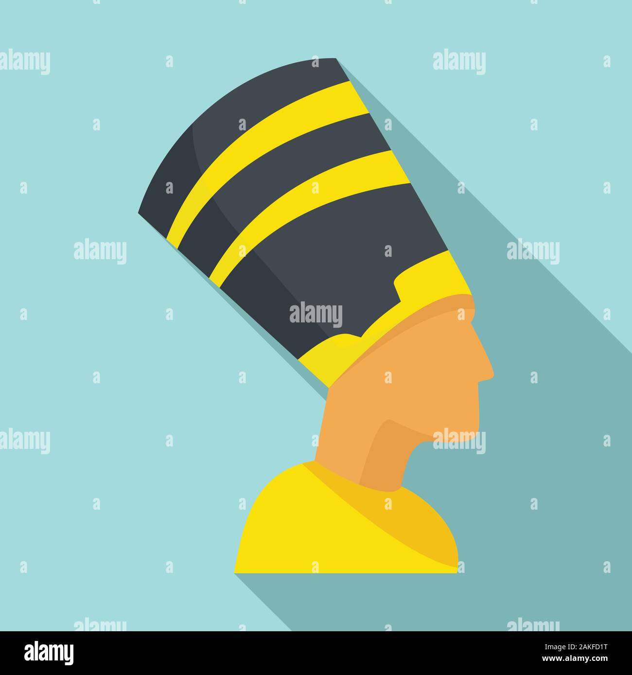 Egypt pharaoh icon. Flat illustration of Egypt pharaoh vector icon for ...