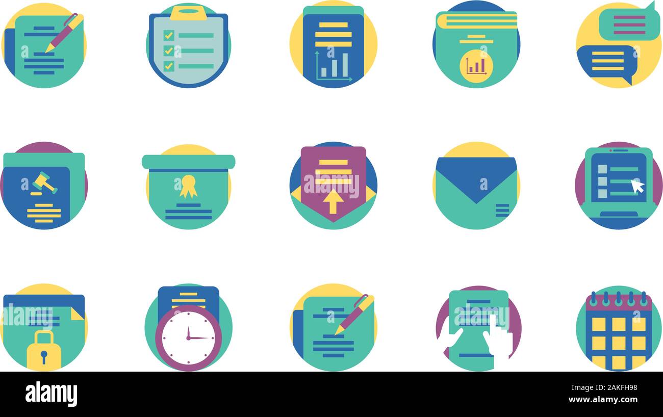 Icon set design, Strategy management business workforce financial ...