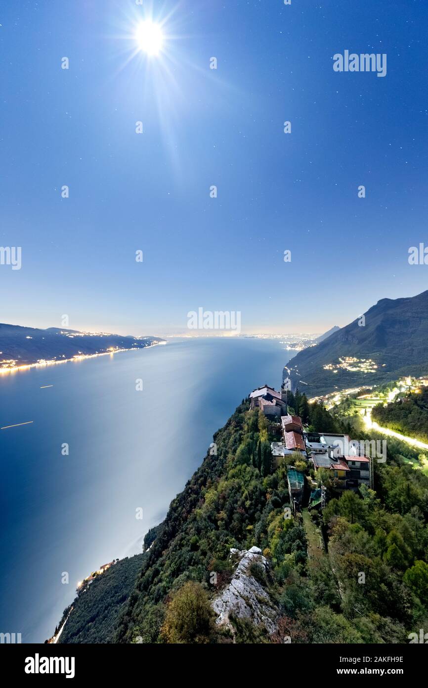 The Sanctuary of Montecastello rises on a spike of rock overlooking ...