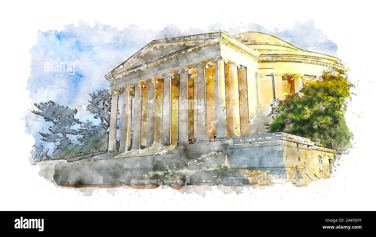 Jefferson Memorial Drawing