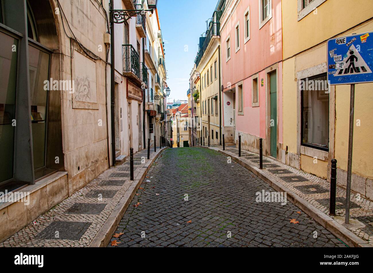 Walking portugal lisbon alley europe hi-res stock photography and ...