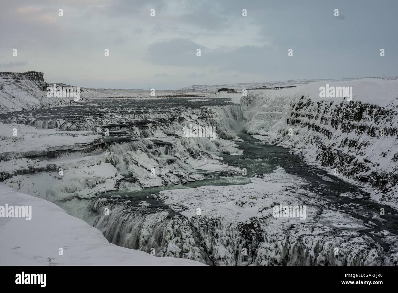 Icelandic winter landscape golden circle tour hi-res stock photography ...