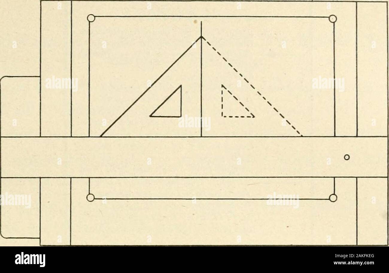 Woodwork and mechanical drawing . FIG. 152 Illustration showing the use ...