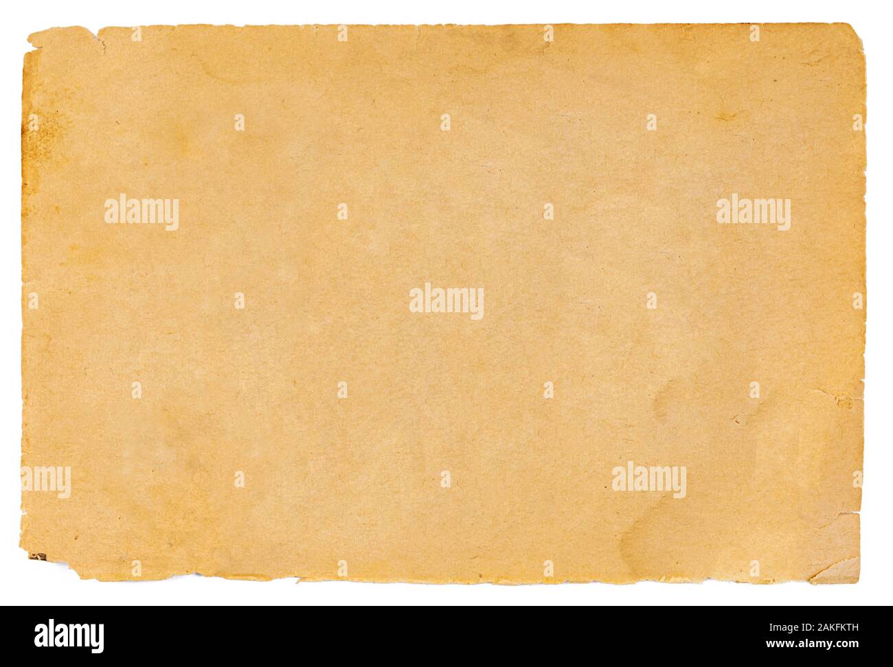 Old paper isolated on white background. Top view Stock Photo - Alamy