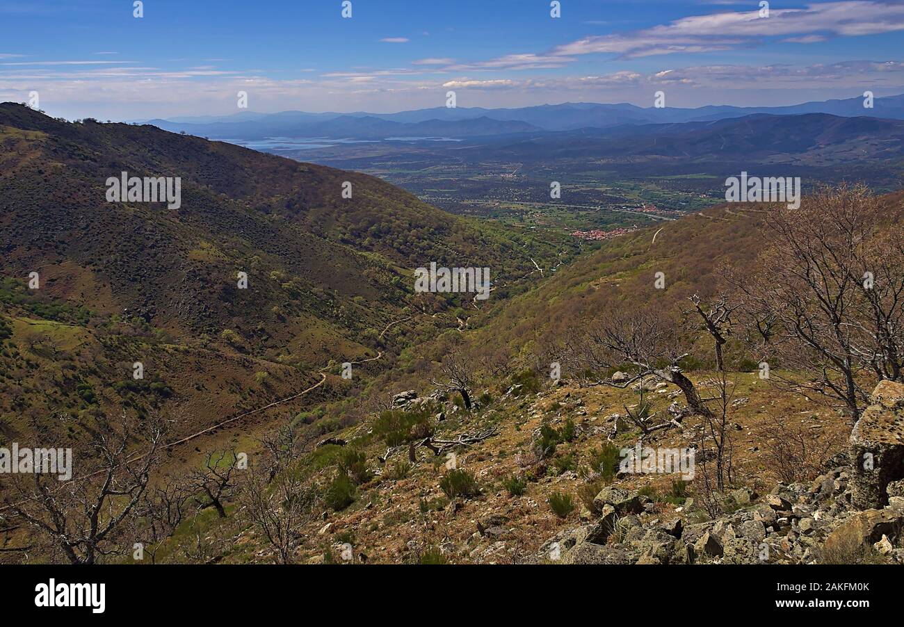 landscape of the Ambroz valley with the swamp of Gabriel and Galan and ...