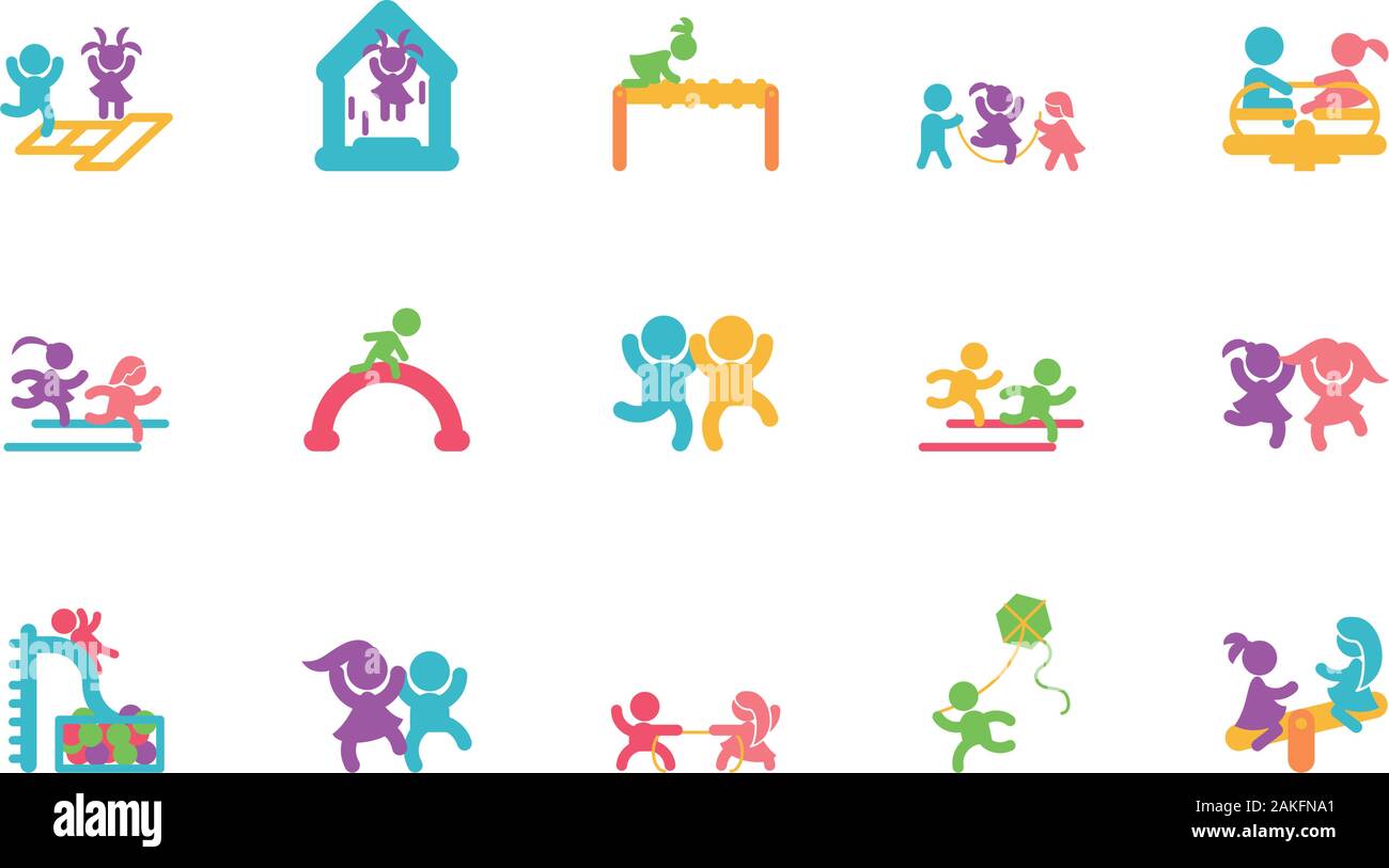 Set of boys and girls avatars design, Kid childhood little people ...