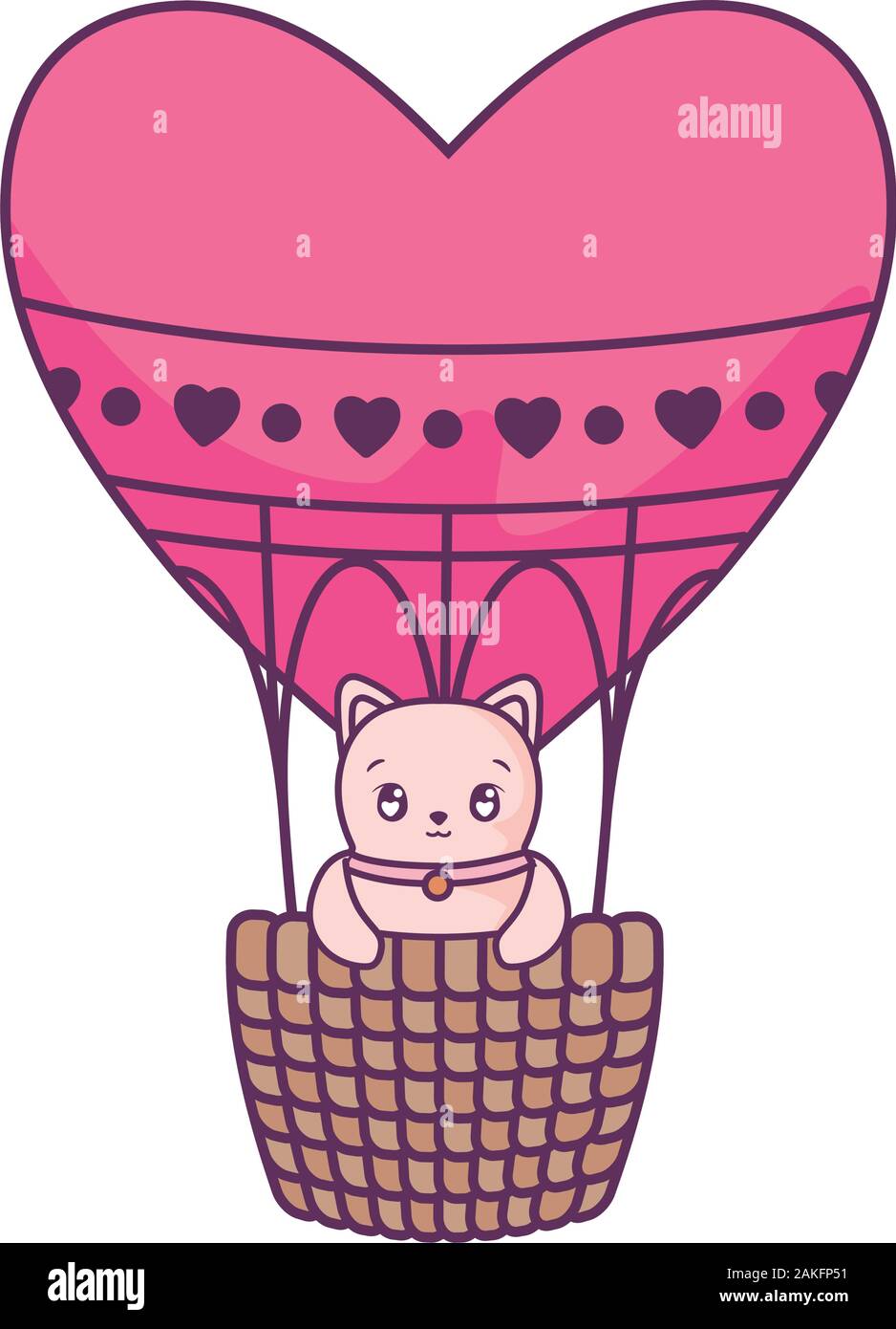 Hot air balloon cartoon cat hi-res stock photography and images - Alamy