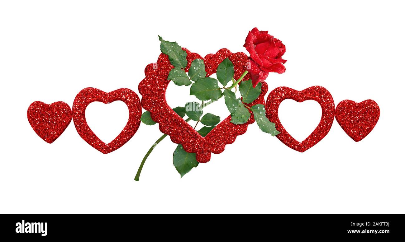 Glitter Hearts And Roses