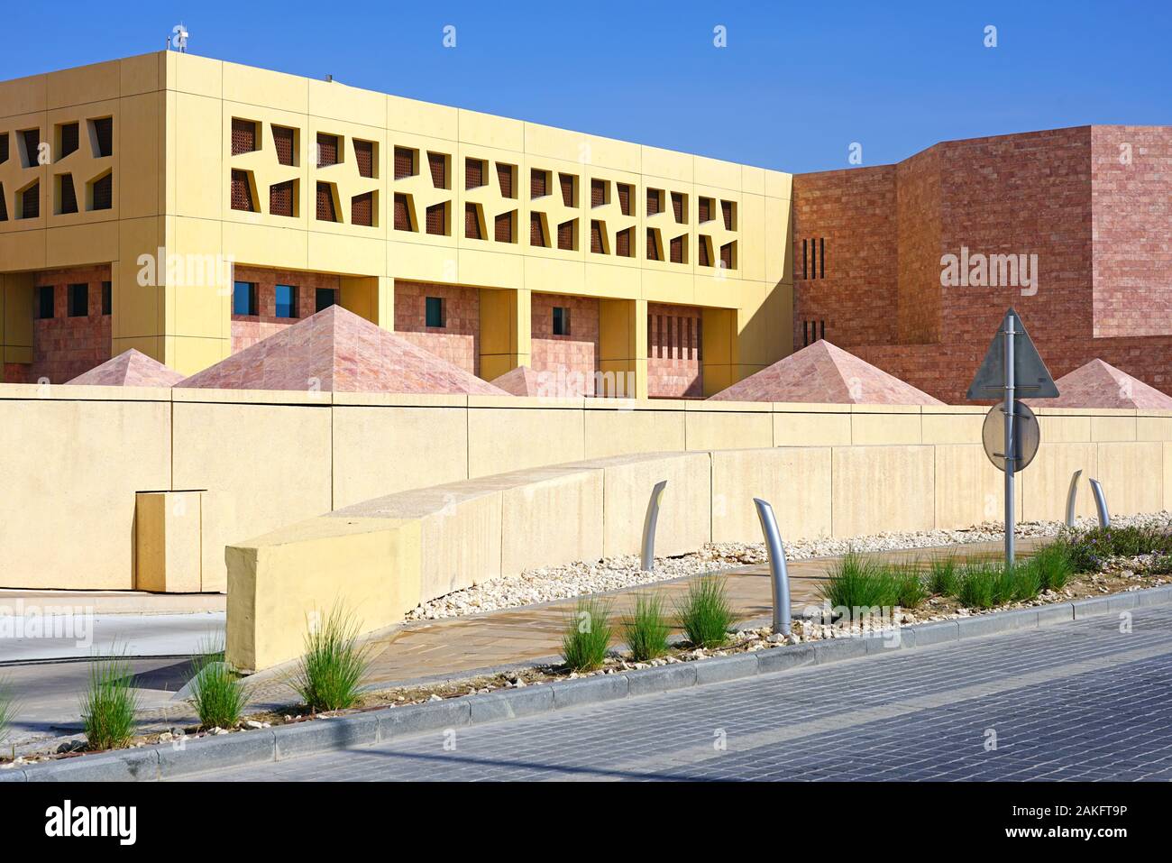 DOHA, QATAR -12 DEC 2019- View of the campus of Texas A&M University in ...