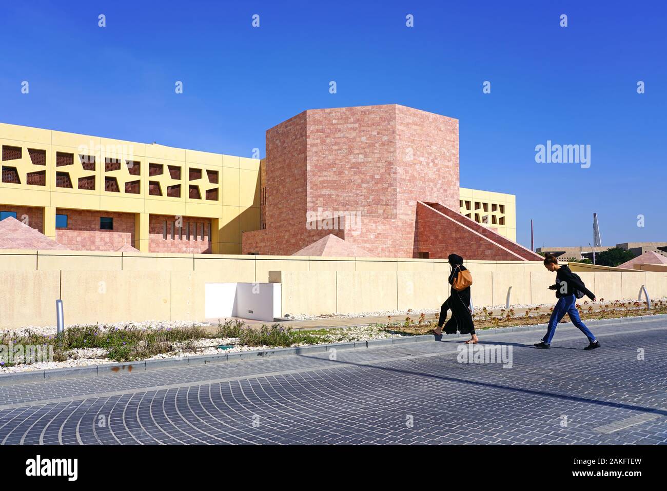 DOHA, QATAR -12 DEC 2019- View of the campus of Texas A&M University in ...