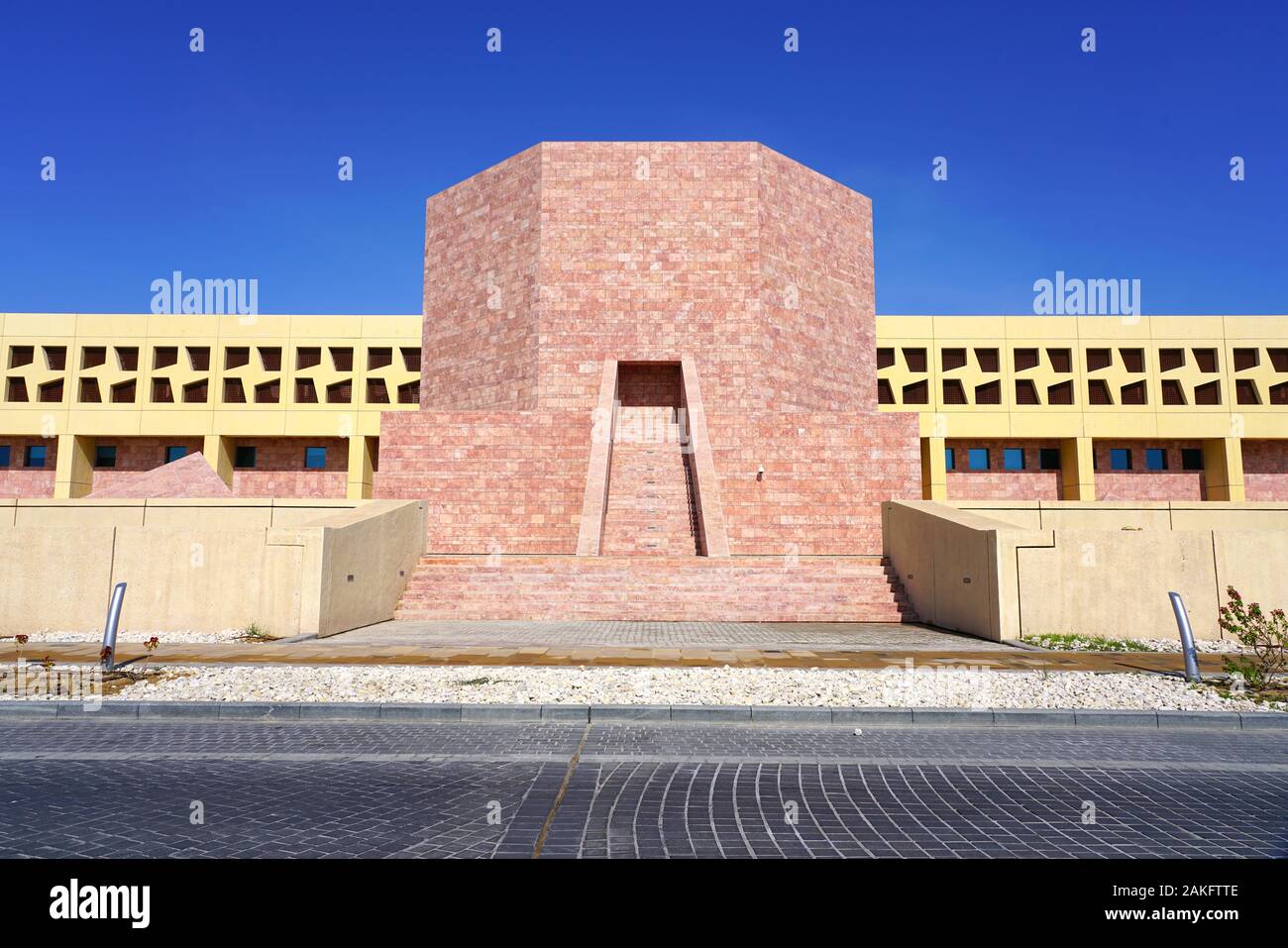 DOHA, QATAR -12 DEC 2019- View of the campus of Texas A&M University in ...