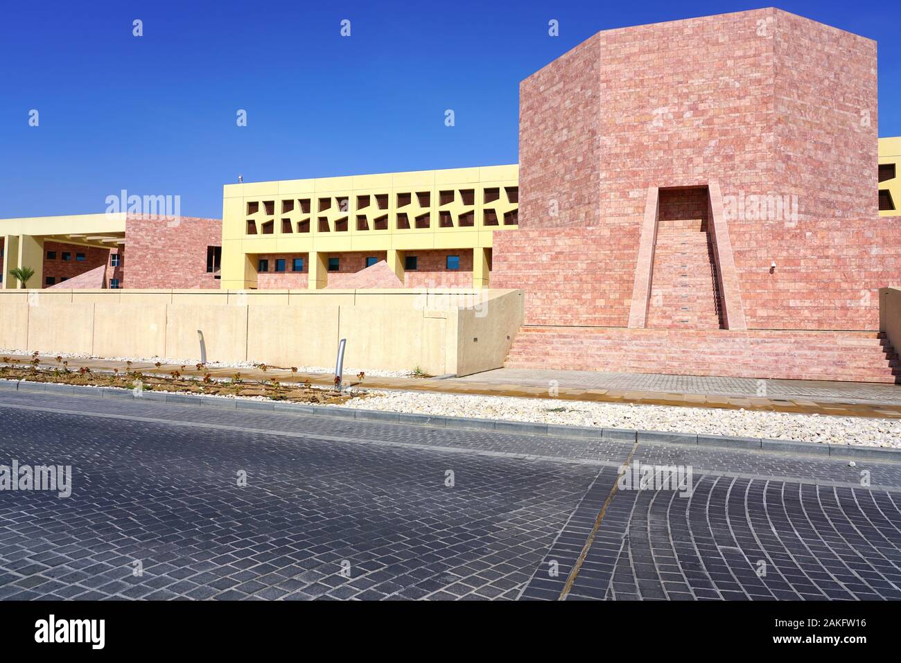 DOHA, QATAR -12 DEC 2019- View of the campus of Texas A&M University in ...
