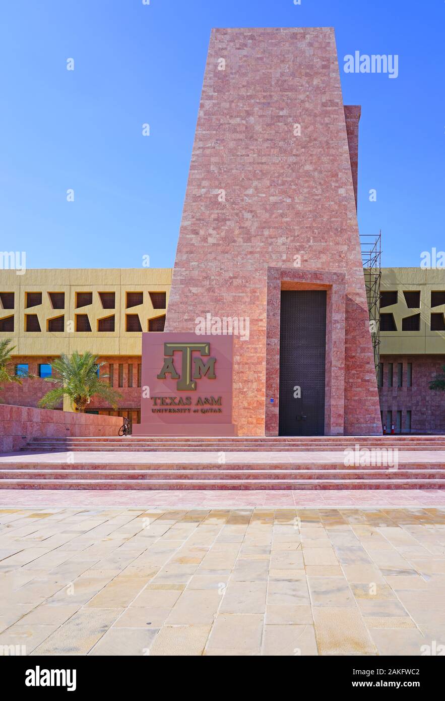 DOHA, QATAR -12 DEC 2019- View of the campus of Texas A&M University in ...