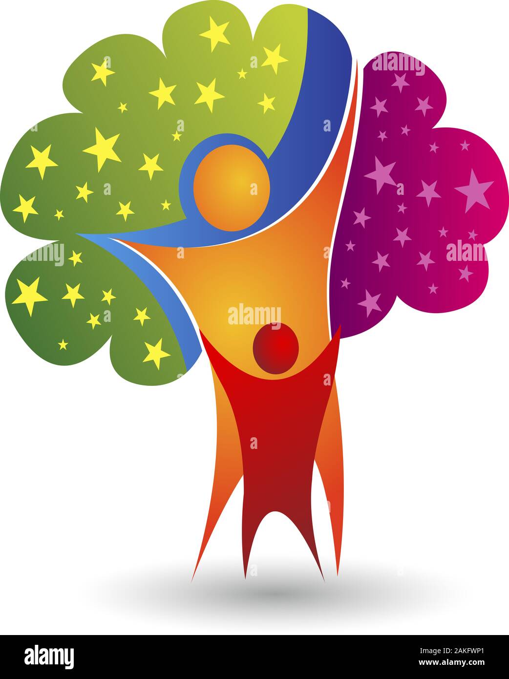 family tree logo Stock Photo - Alamy
