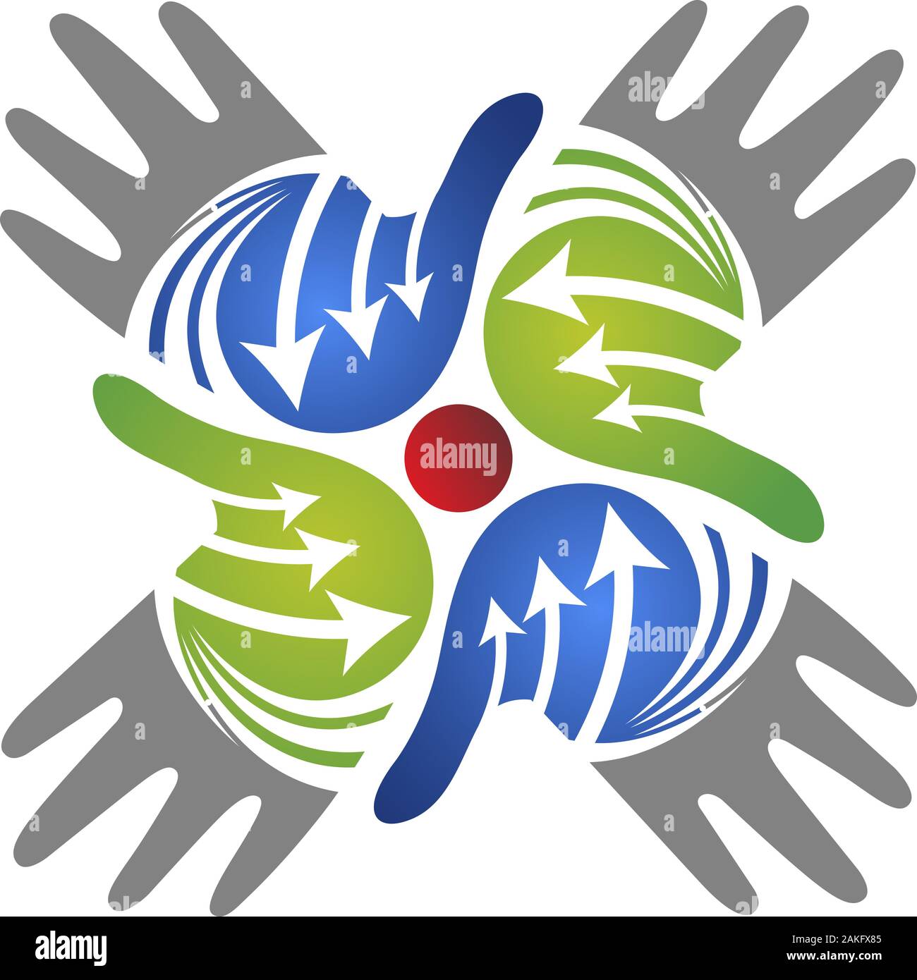 Hands logo Cut Out Stock Images & Pictures - Alamy