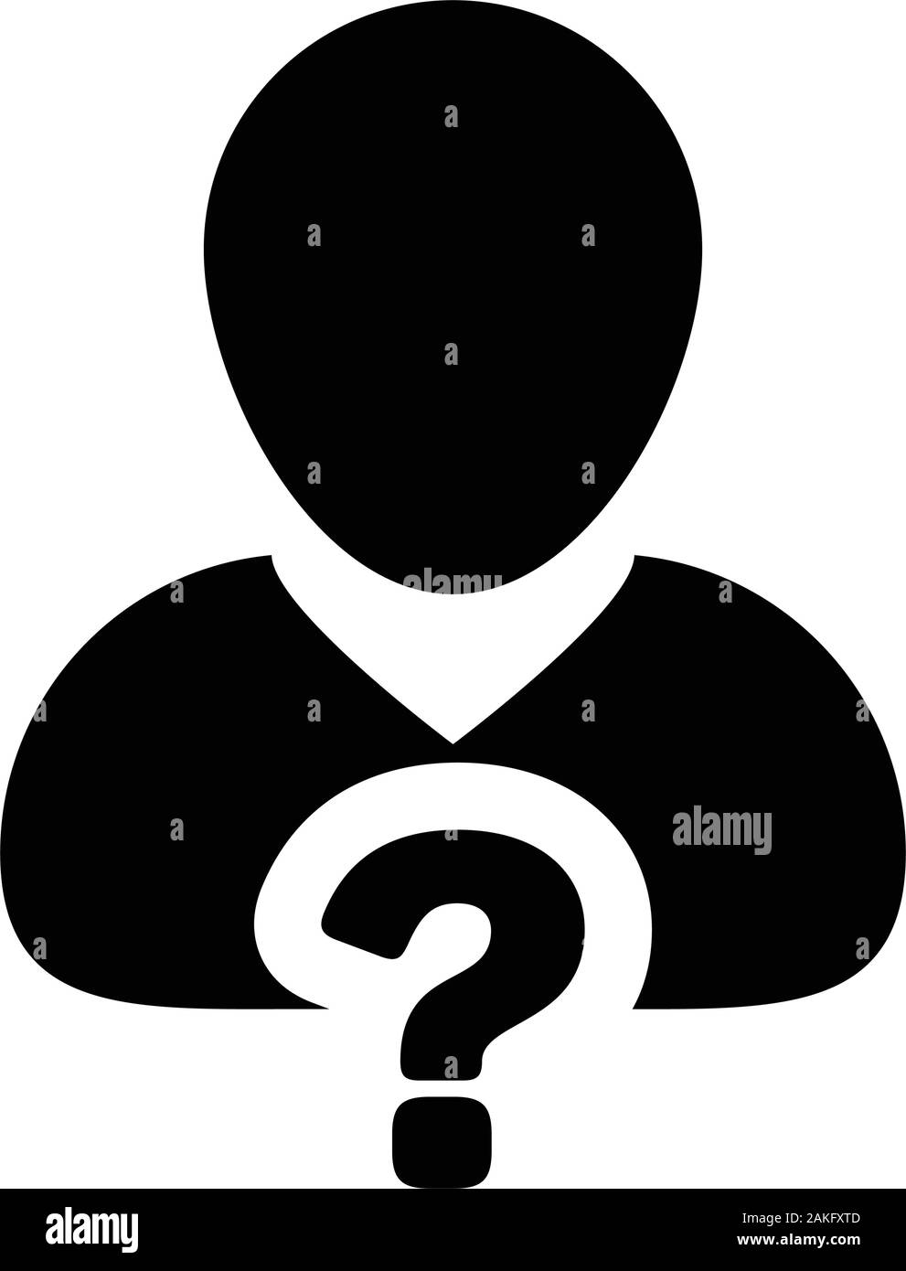 Communication icon vector question mark with male user person profile ...
