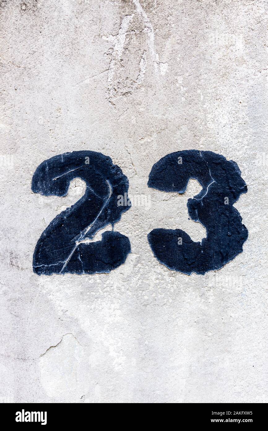 Twenty three sign hi-res stock photography and images - Alamy