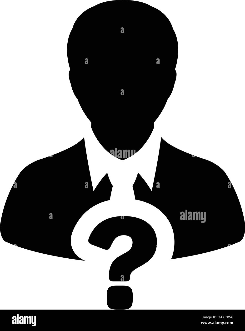 Topic icon vector question mark with male user person profile avatar ...