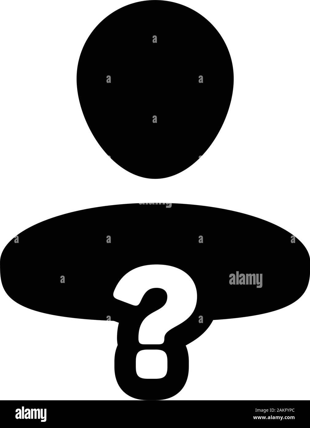 Meeting icon vector question mark with male user person profile avatar ...