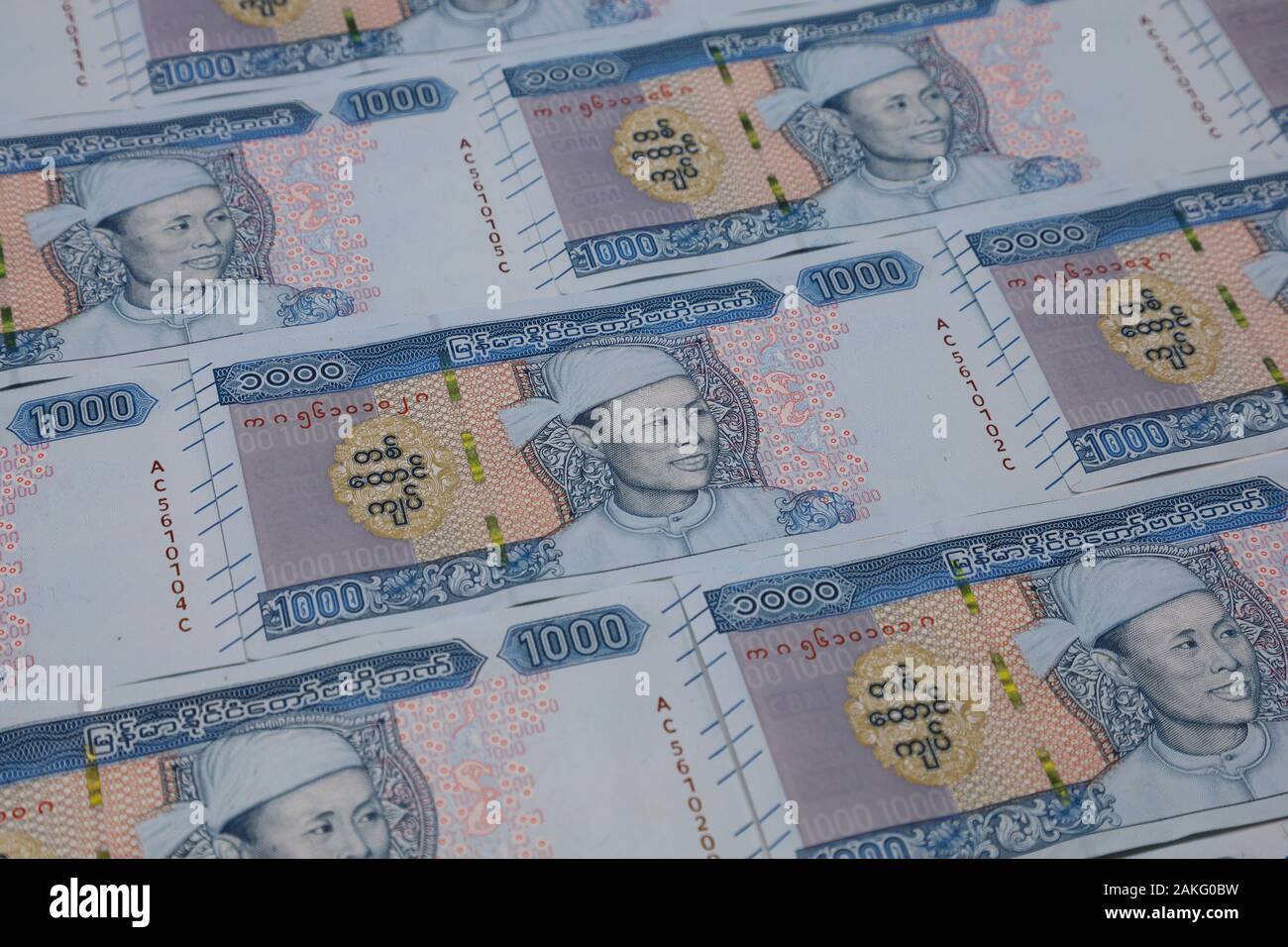 MANDALAY/MYANMAR - 07th January, 2020 : Myanmar Kyats Banknote, Money ...