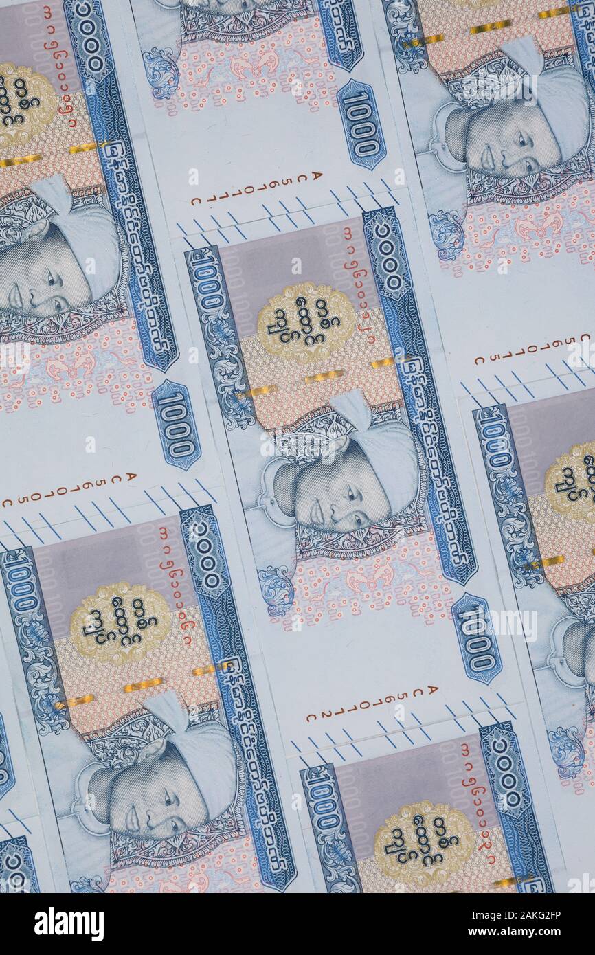 Myanmar kyat currency note sign hi-res stock photography and images - Alamy