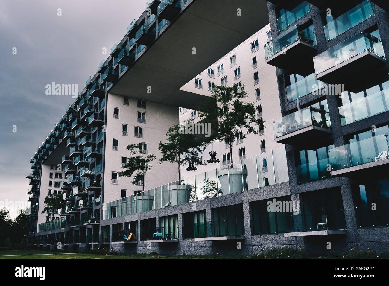 Glazed facade of th Parkrand building designed by MVRDV Stock Photo - Alamy
