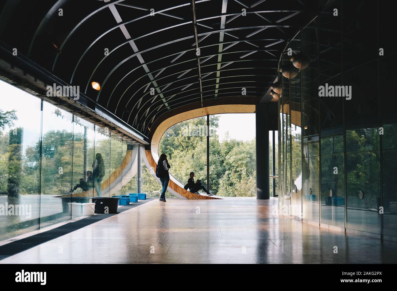 Inside the Educatorium building desing by Koolhaas in the Utrecht ...