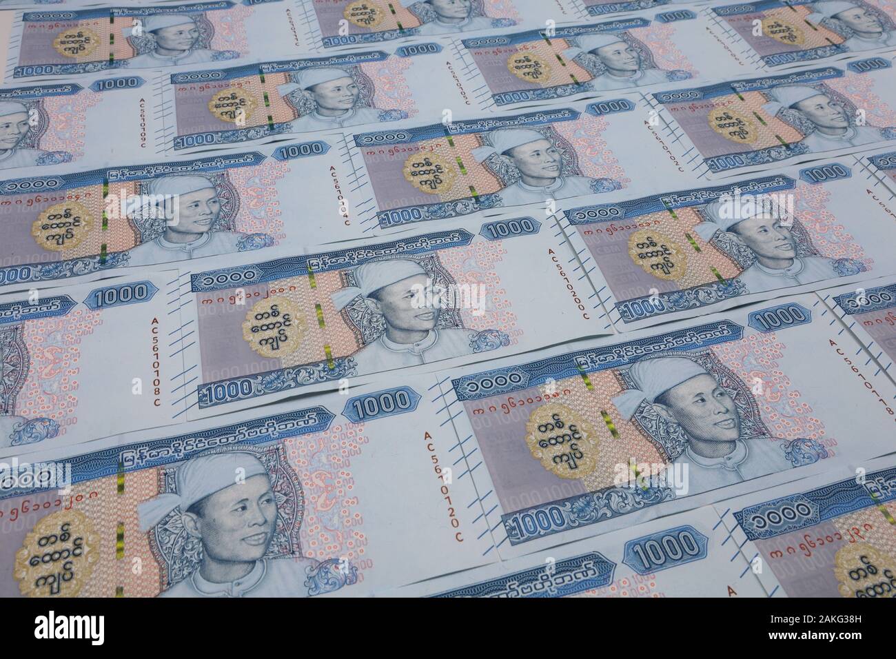 MANDALAY/MYANMAR - 07th January, 2020 : Myanmar Kyats Banknote, Money ...