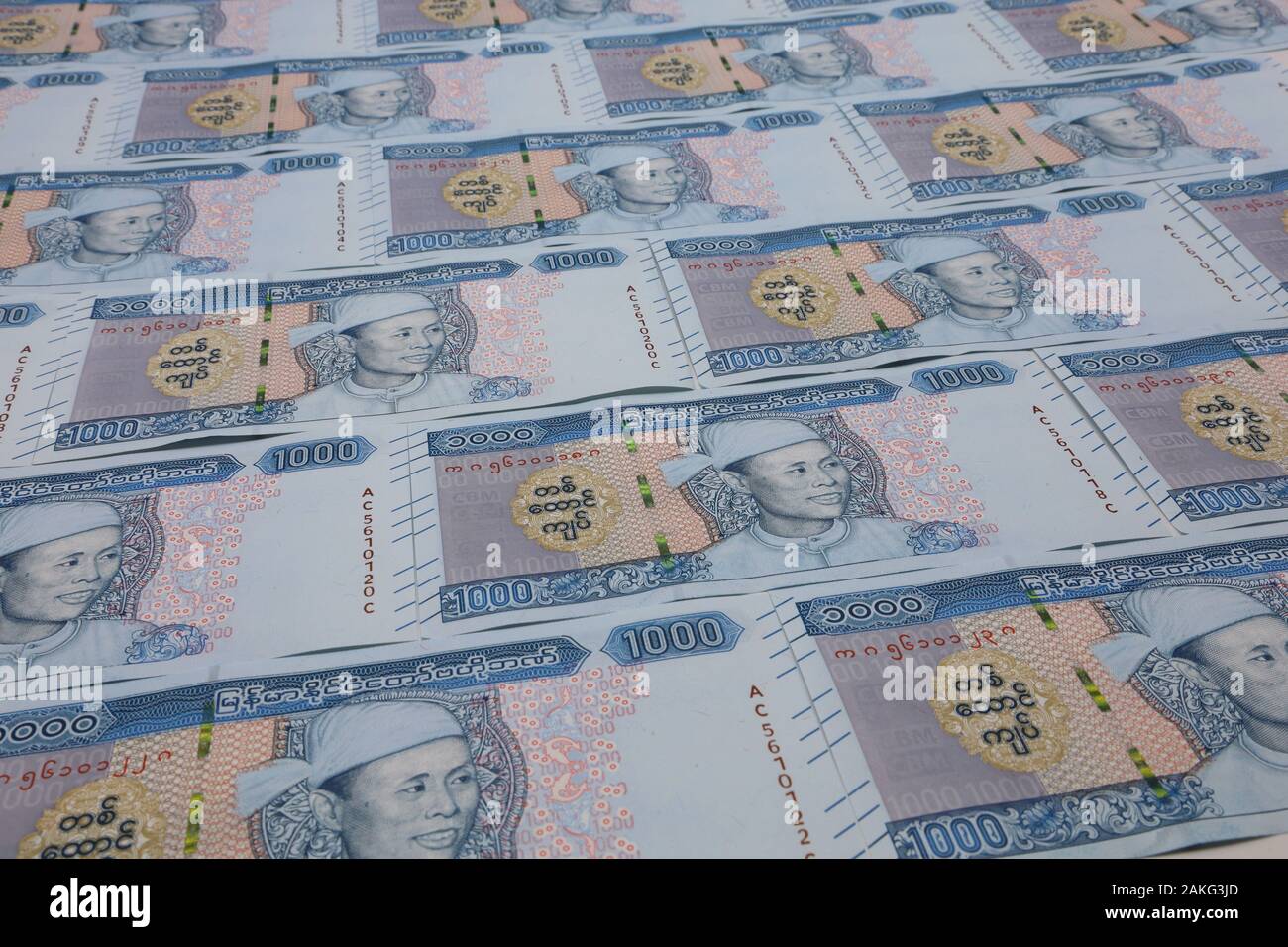 MANDALAY/MYANMAR - 07th January, 2020 : Myanmar Kyats Banknote, Money ...